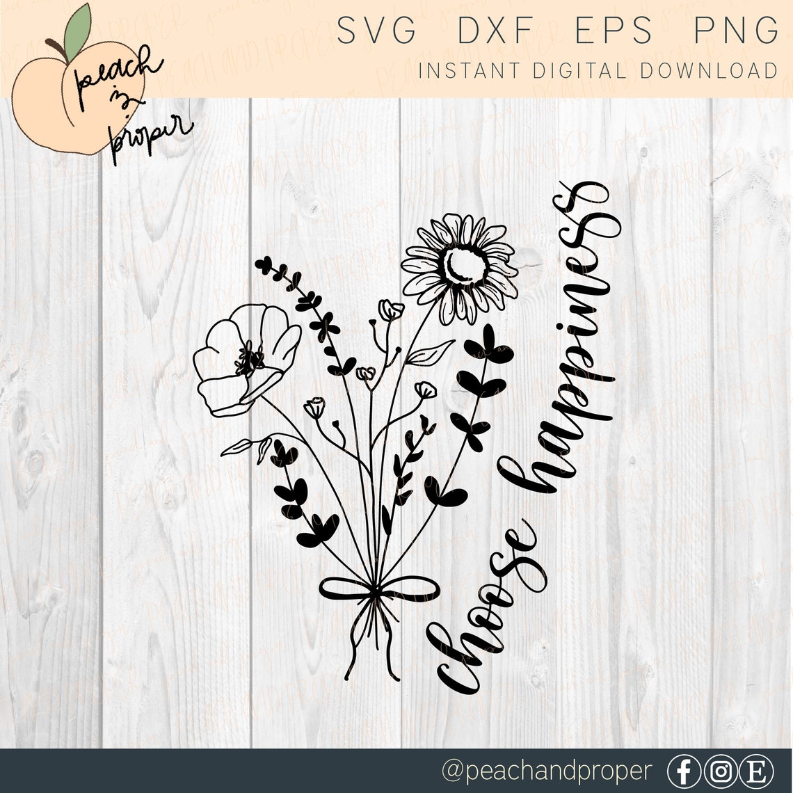 Choose Happiness SVG Happiness SVG Happy SVG Womens - Etsy UK