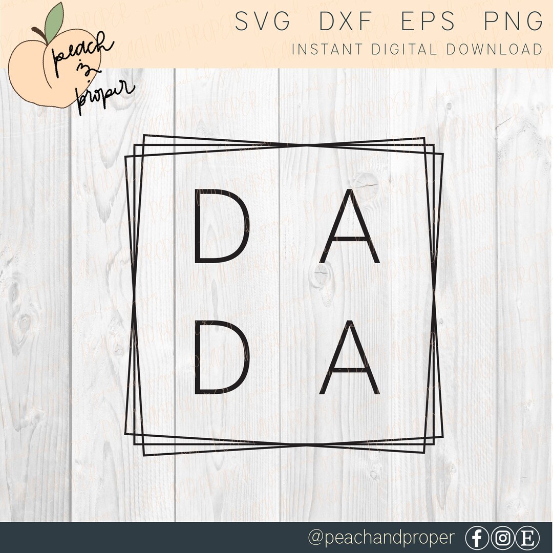 DADA SVG Dad SVG Father's Day Svg Dada in Box Svg Matching Shirts Svg ...