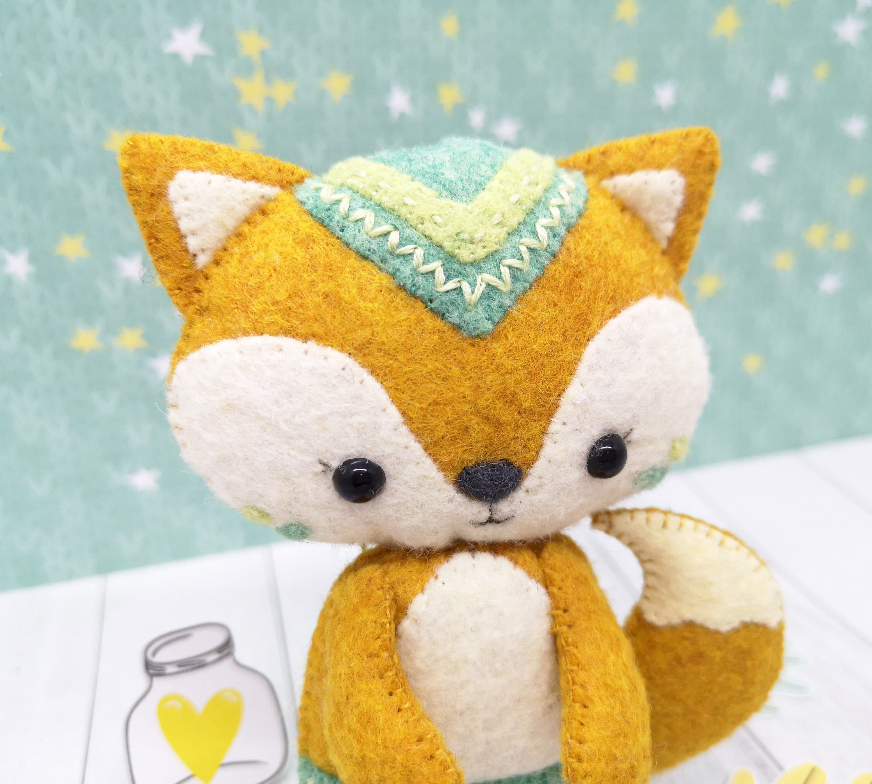 Felt Animal Pattern Fox Sewing Pattern Toy DIY PDF Forest - Etsy
