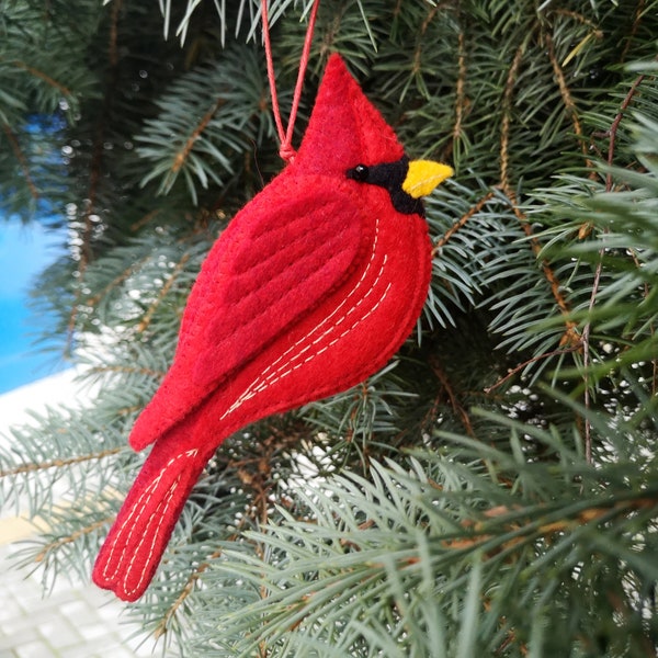 Cardinal Felt Ornament - Etsy