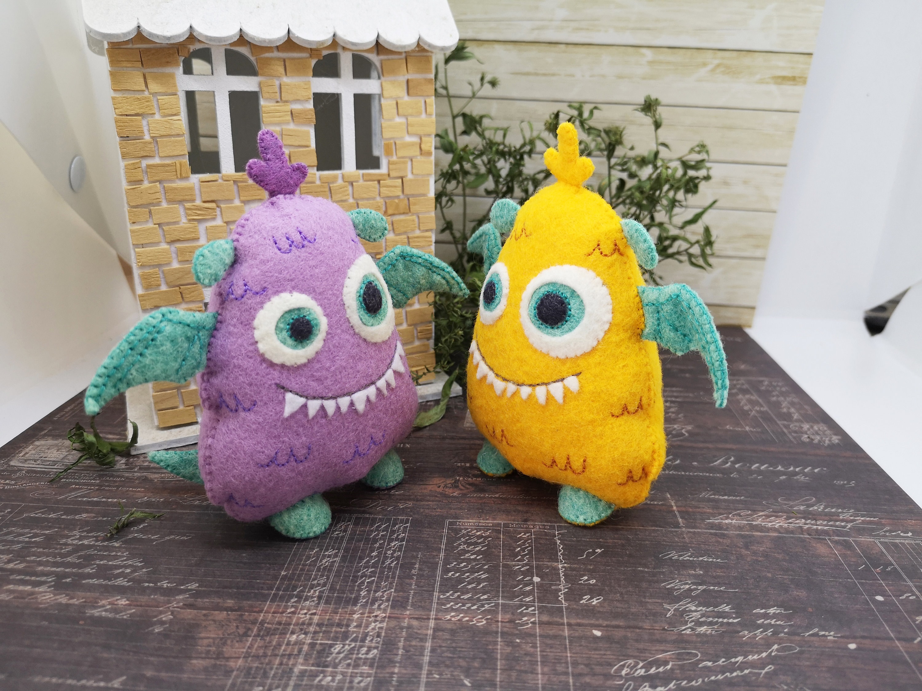 Felt Monster Pattern Sewing Pattern Toy DIY PDF Felt Toy Easy - Etsy