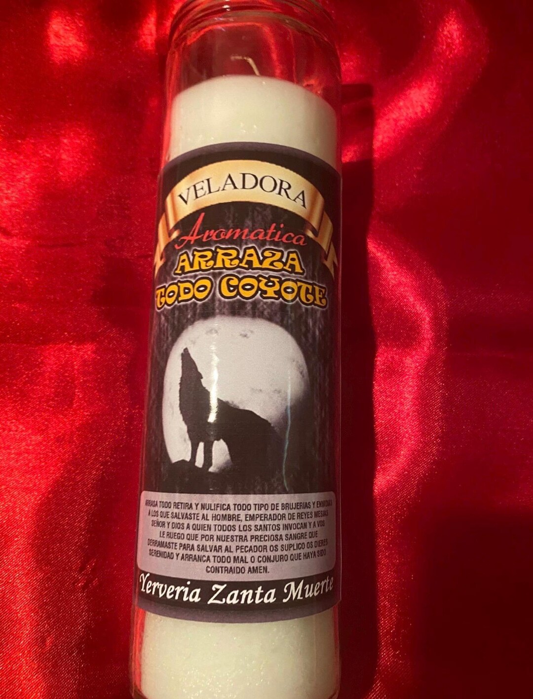 Veladora Arraza Todo Coyote Preparada Y Lista Para El Altar - Etsy