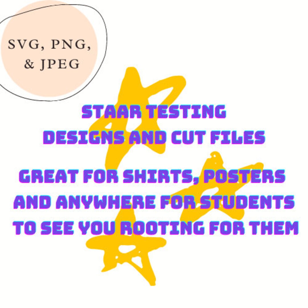 Staar Test Designs Instant Download Cut Files SVG PNG JPEG - Etsy