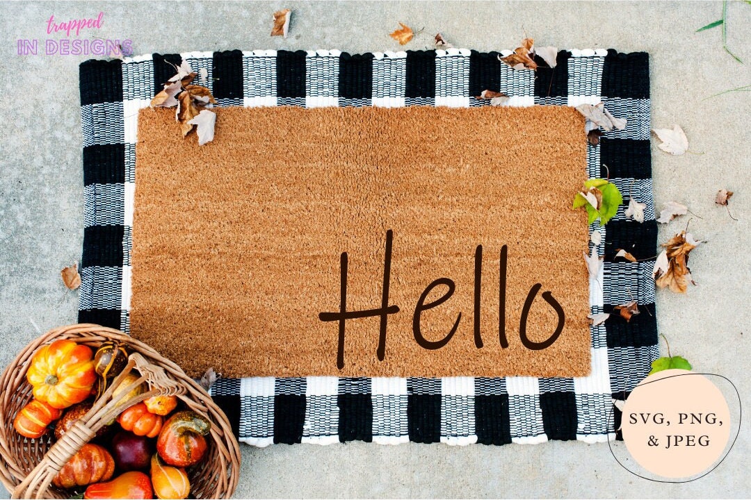 Hello Design, Hello Decor, Hello Welcome Mat, Hello SVG, Hello PNG ...