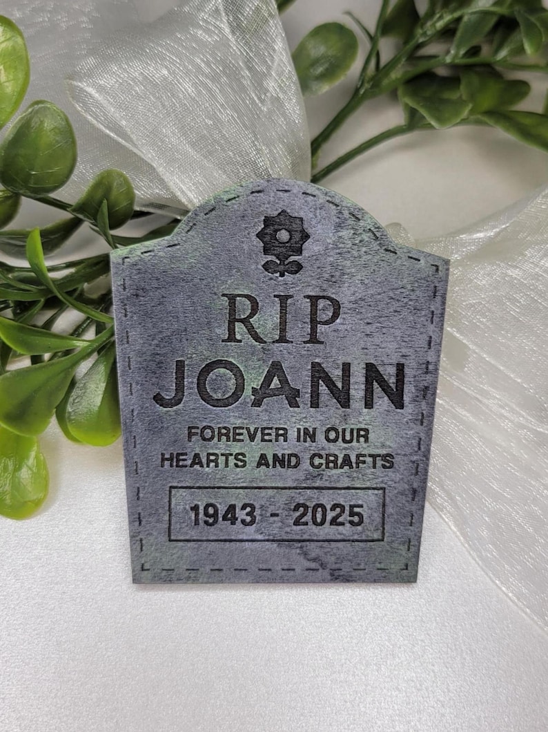RIP Joann Mini Tombstone Gravestone Wooden Fridge Magnet Spooky ...