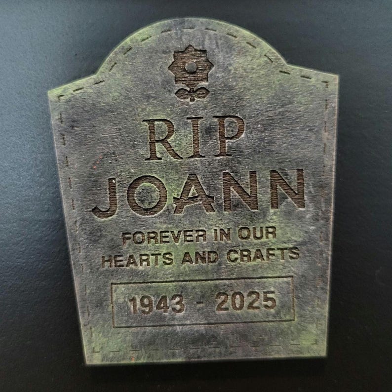 RIP Joann Mini Tombstone Gravestone Wooden Fridge Magnet Spooky ...