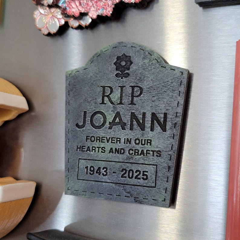 RIP Joann Mini Tombstone Gravestone Wooden Fridge Magnet Spooky ...