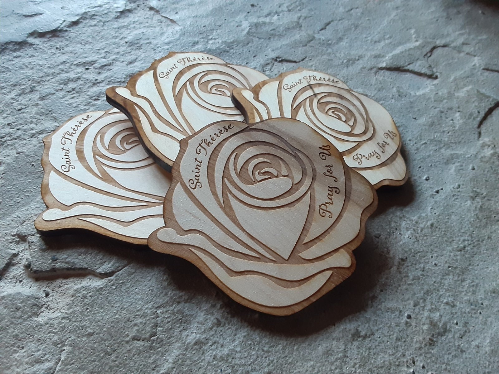 St Therese Coasters, Therese of Lisieux Coasters, Rose Coasters, Flower ...