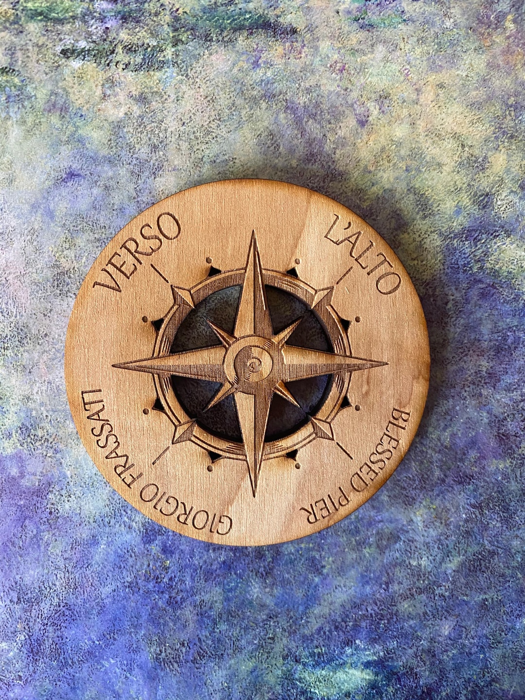 Verso L'alto Coasters, Blessed Pier Giorgio Frassati Coasters, Compass ...