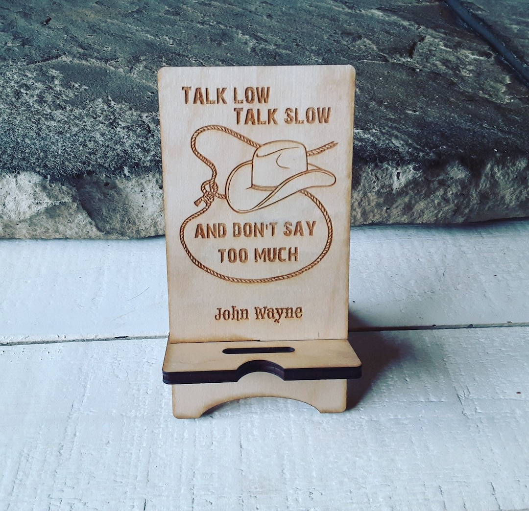 John Wayne Phone Stand, Wild West Phone Stand, Western Phone Stand ...