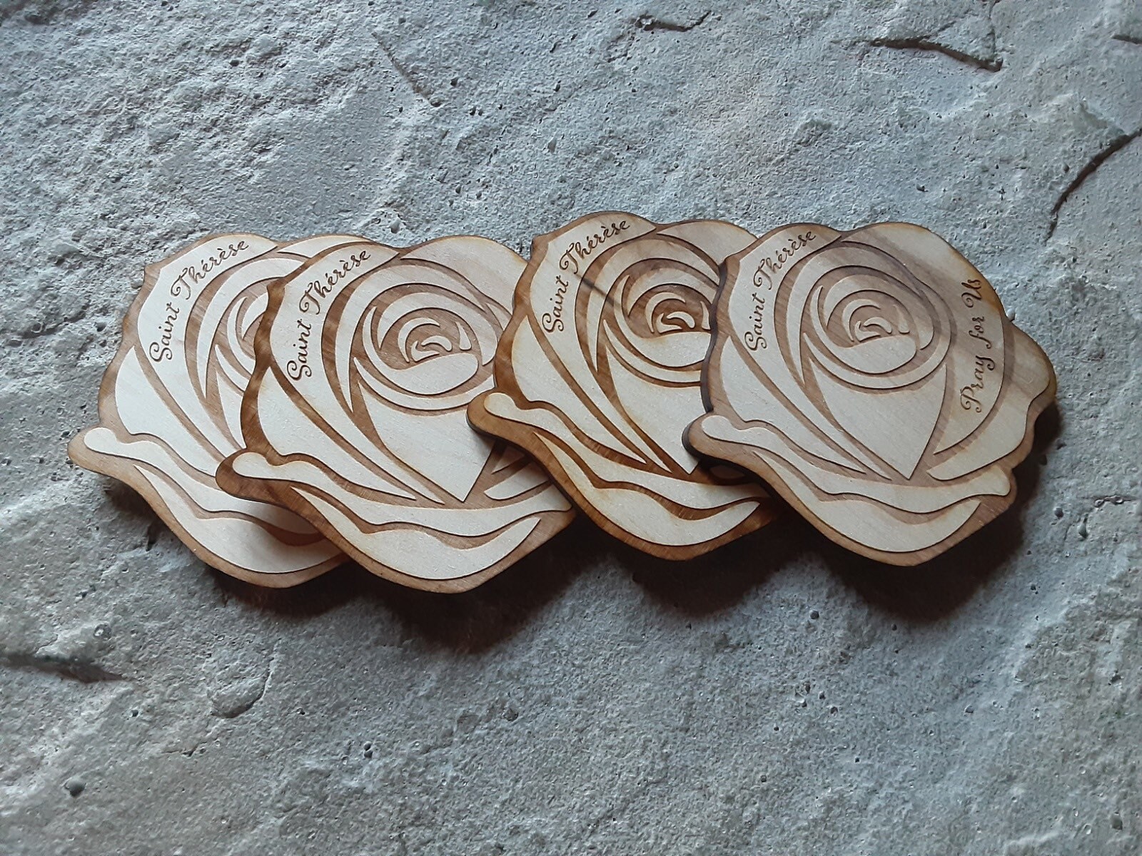 St Therese Coasters, Therese of Lisieux Coasters, Rose Coasters, Flower ...