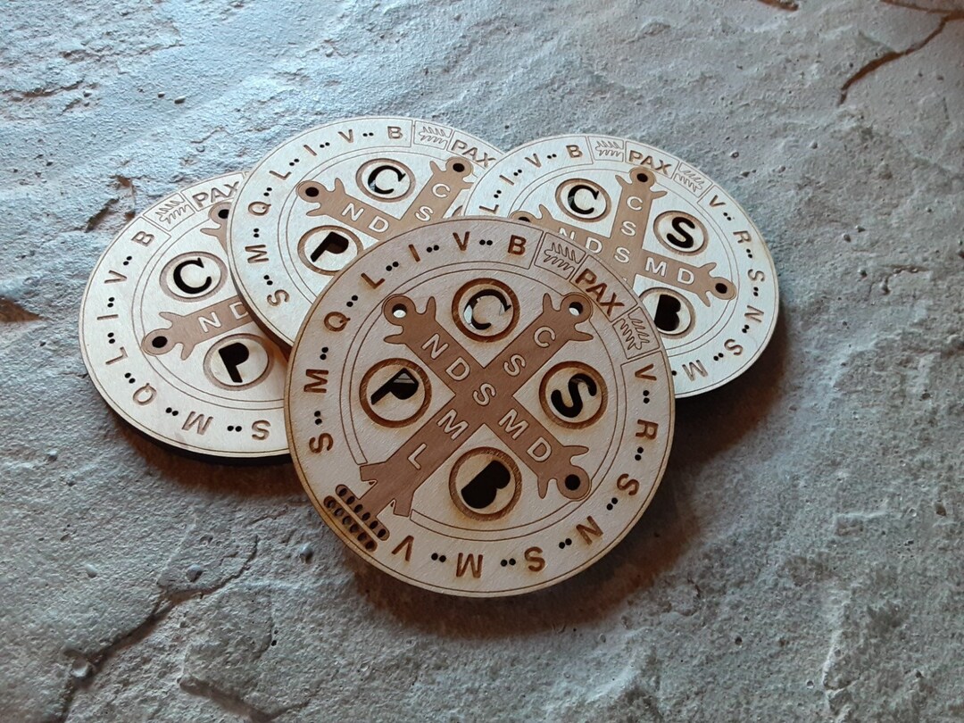 Benedictine Medal Coasters, Saint Benedict Coasters, Catholic Coasters ...
