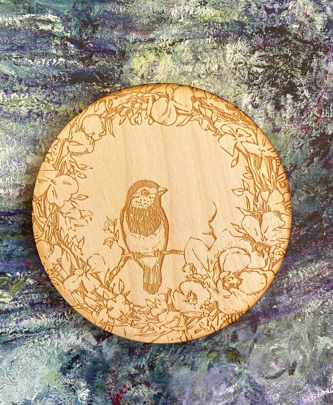 Bird Coasters, Spring Bird Coaster Set, Floral Coaster Set, Summer ...