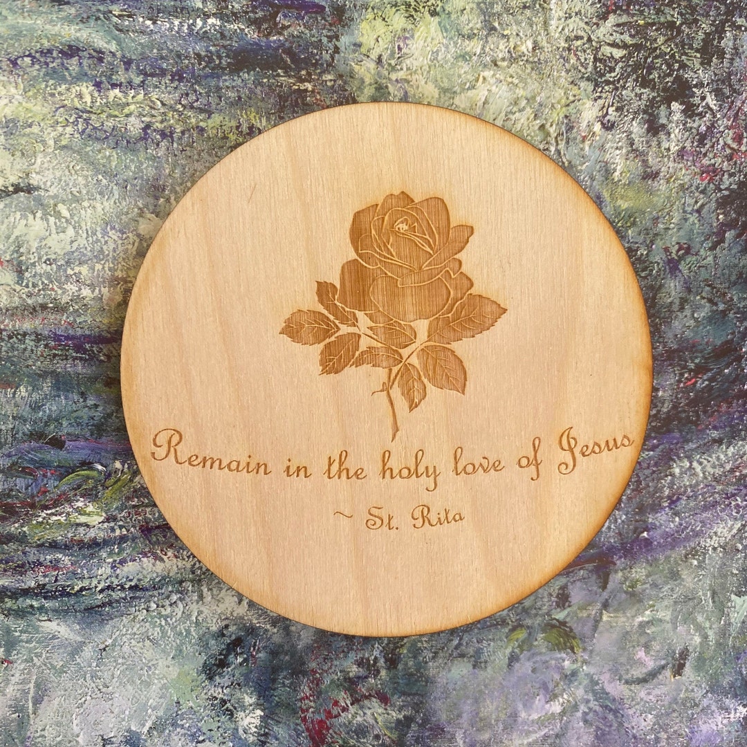 St. Rita Coasters, Rose Coaster, Jesus Coaster, Christian Coaster ...