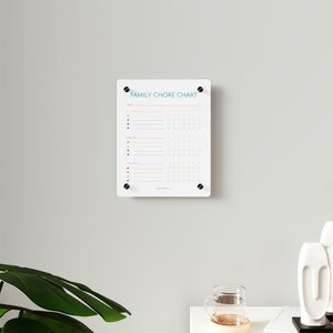 Family Chore Chart Acrylic Wall Panel - Available in Sizes 8"x10" & 11 ...