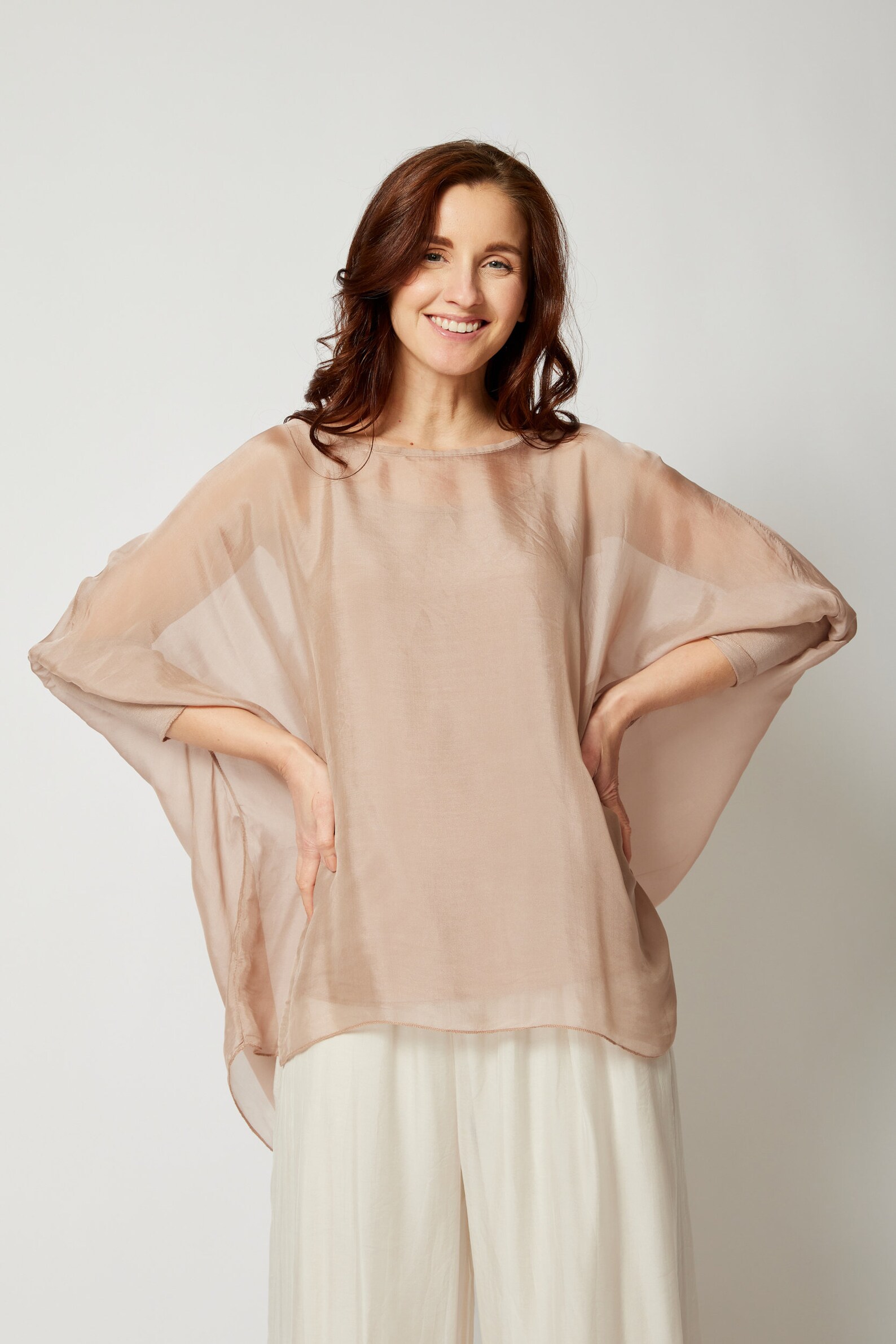 Italian Silk Sheer Flowing Top - Etsy