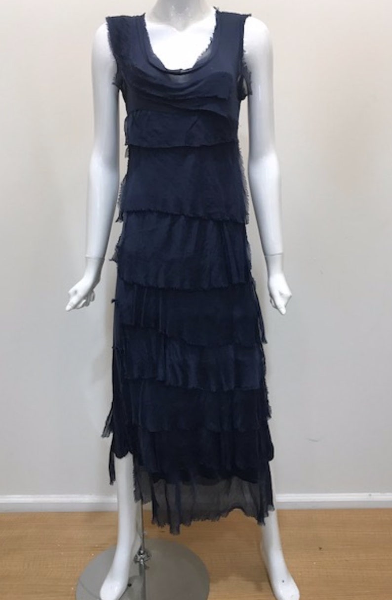 Italian Silk Long Layered Dress - Etsy