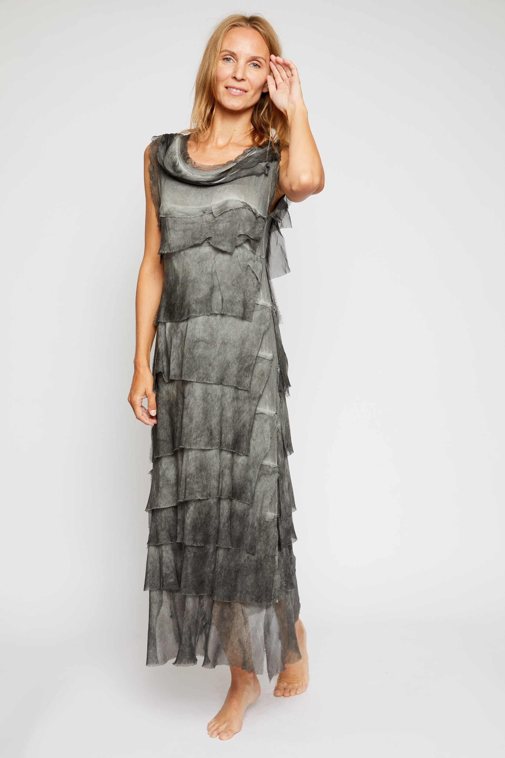 Italian Silk Long Layered Dress - Etsy