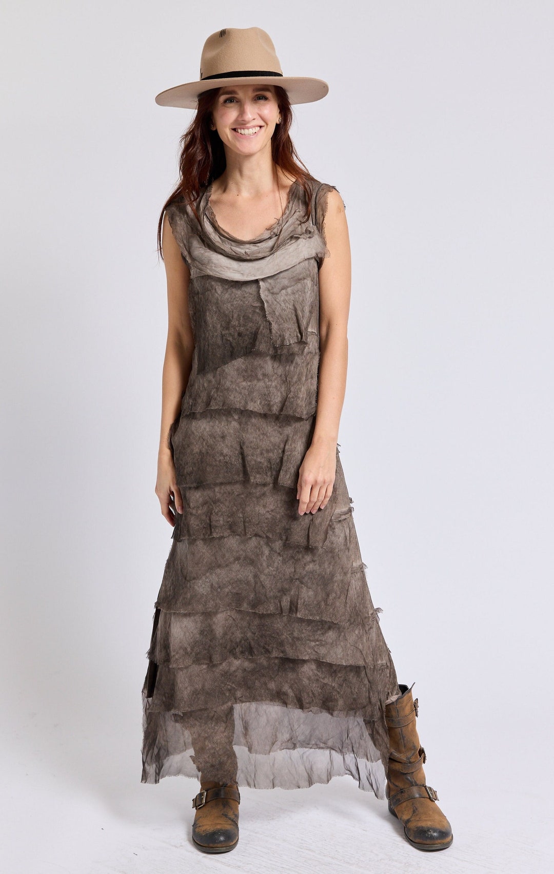 Italian Silk Long Layered Dress - Etsy