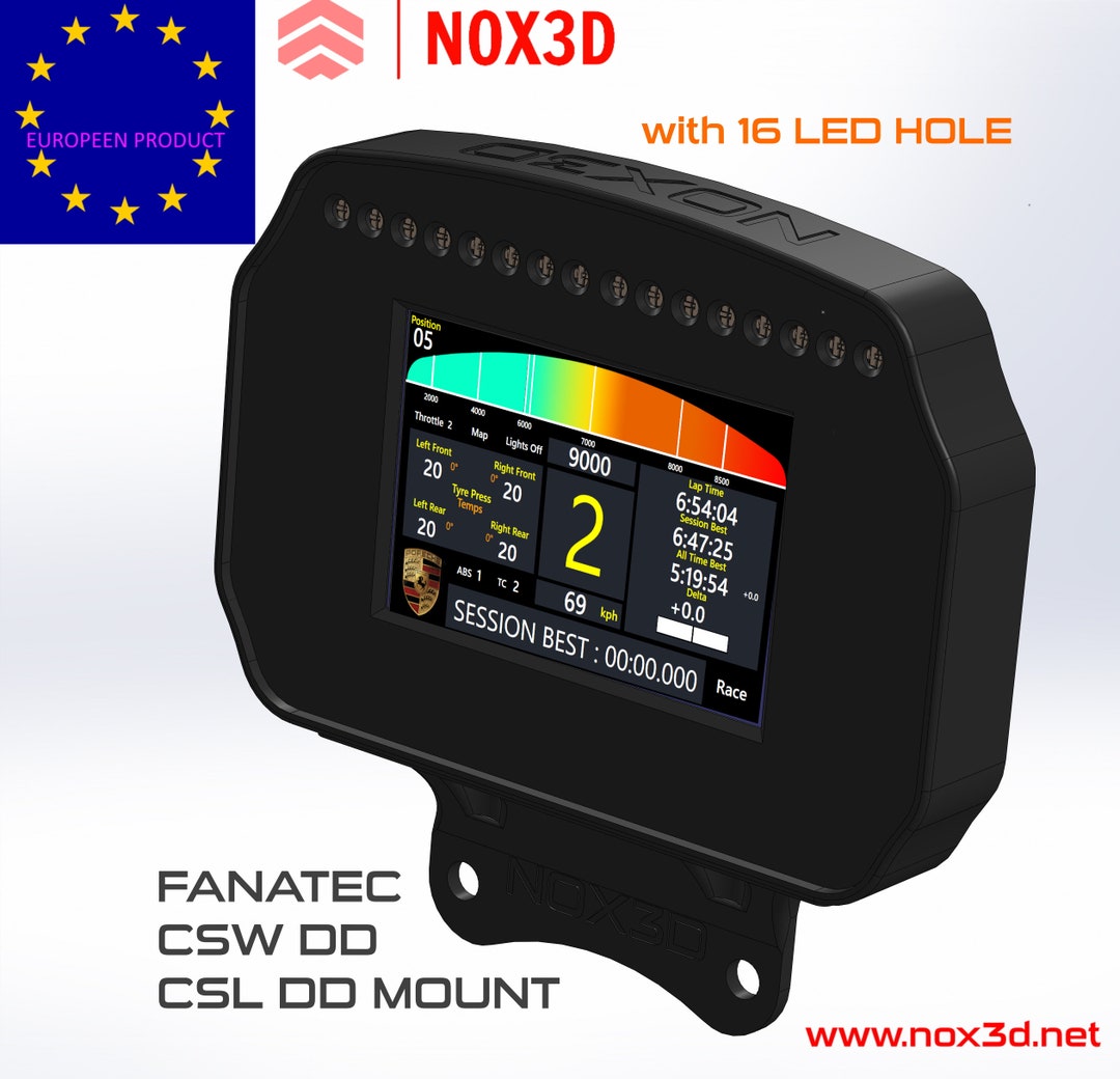 Nextion Dashboard Case Box for Fanatec Mount DIY DISPLAY GT3 Simracing ...