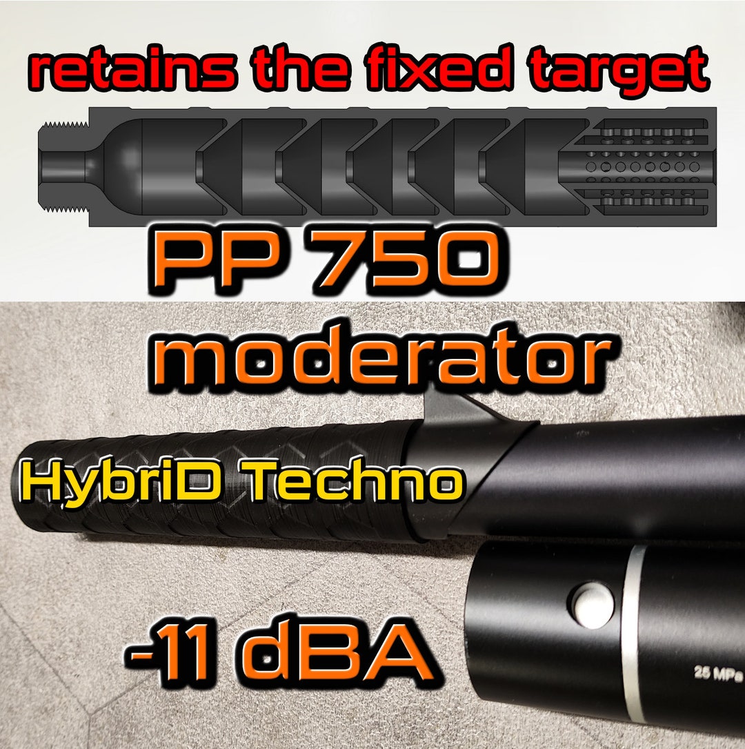 Artemis PP750 PP 750 Silencer Moderator HYBRID Noise TECHNOLOGY 4.5 or ...
