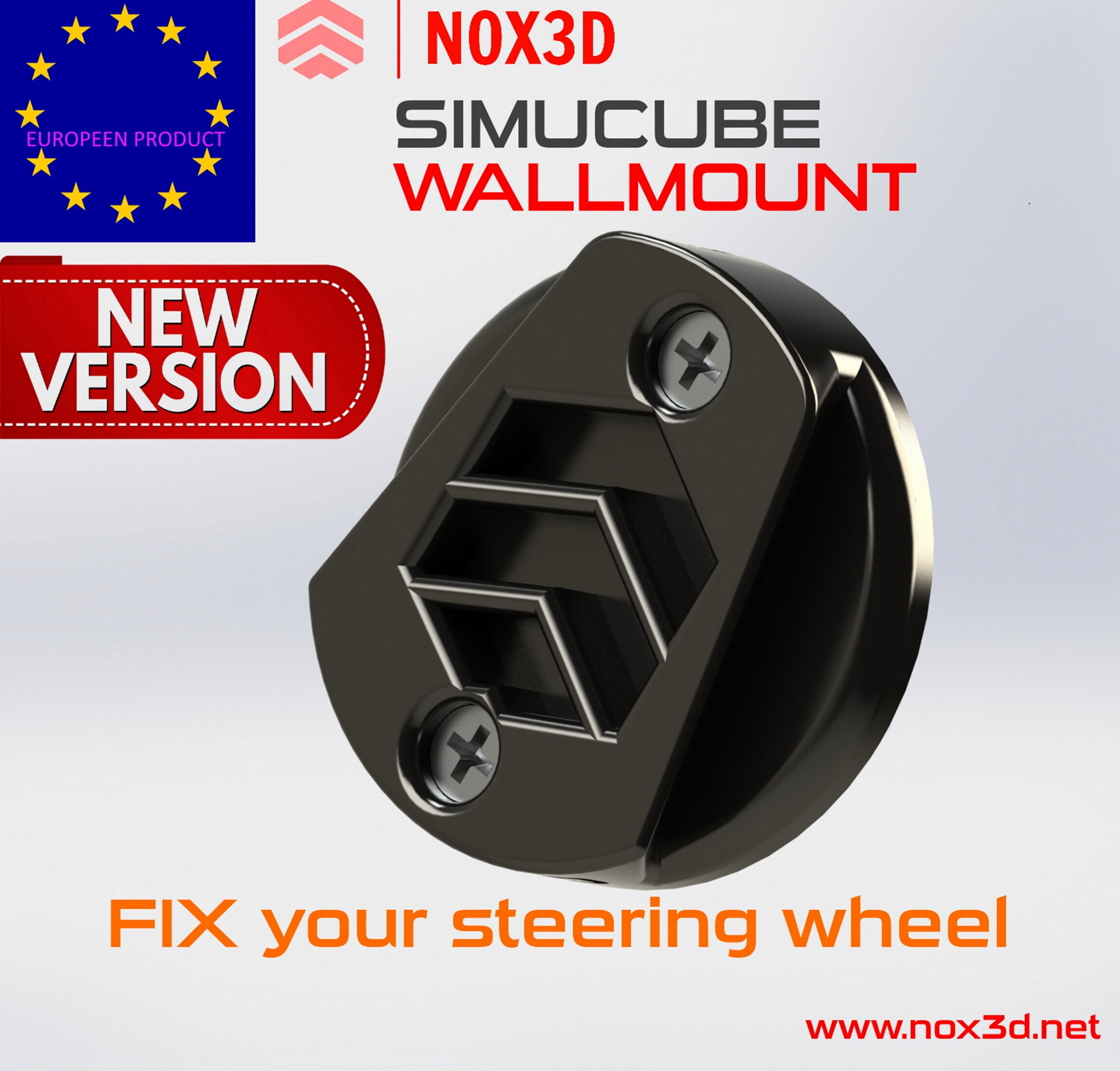 Simucube Cubecontrol Wheel Wall Mount Support Mur Roue Wallmount Quick ...