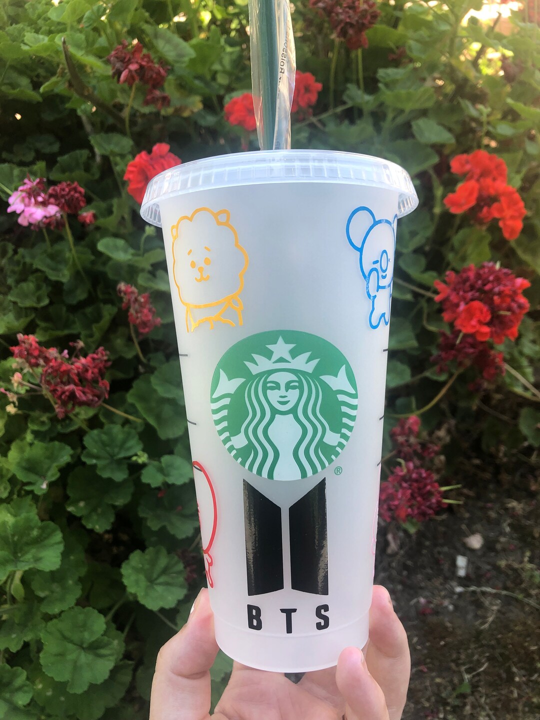 BTS STARBUCKS CUP | Custom Starbucks Cold Cup| Bts Gifts | Bt21 | BT21 ...