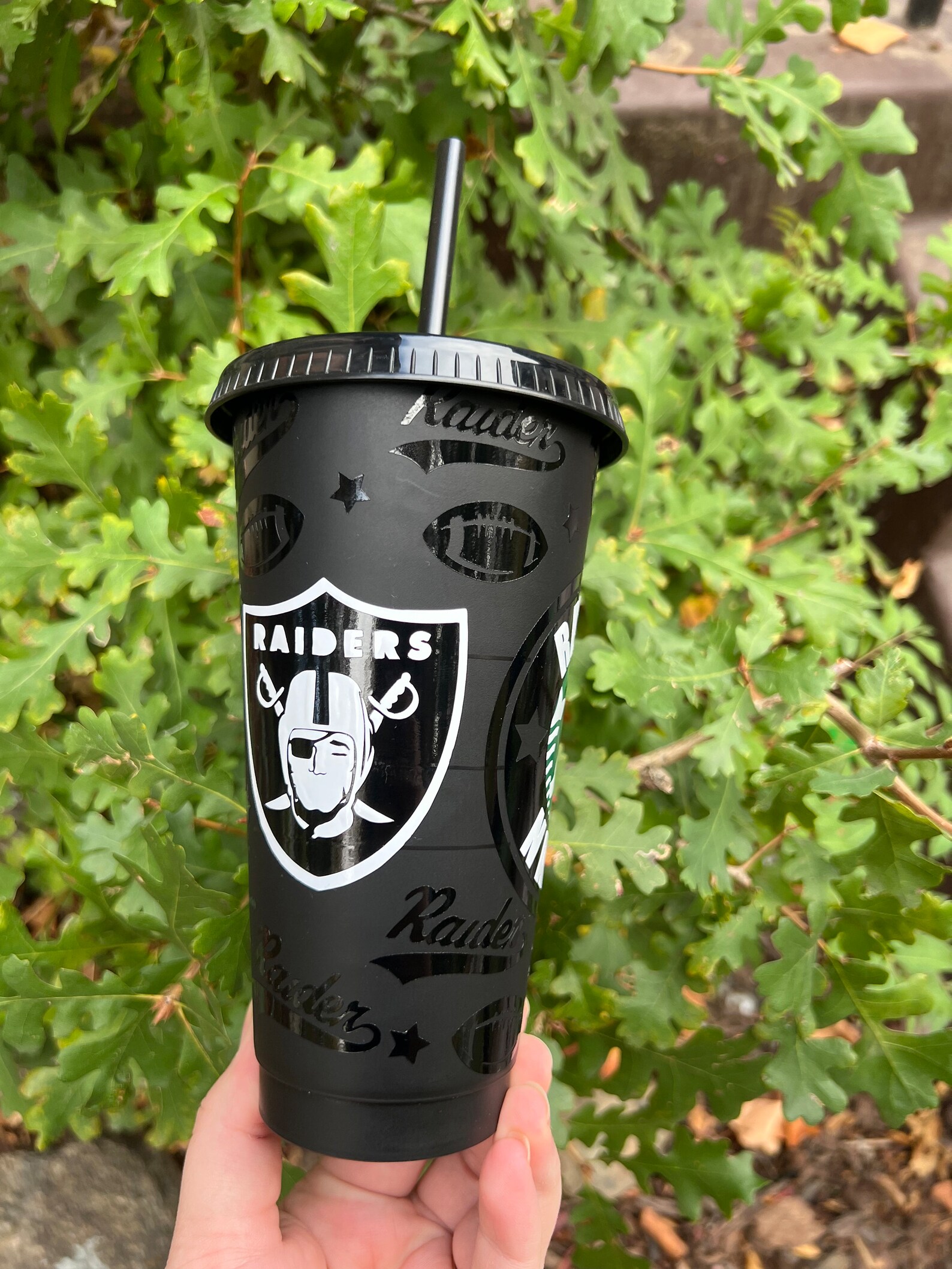 Raiders Starbucks Cup | NFL Starbucks Cup | Raiders Fan Gift - Etsy