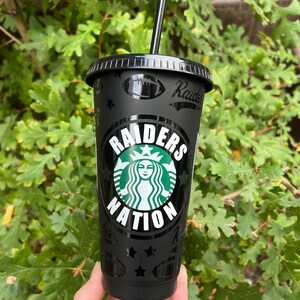 Raiders Starbucks Cup | NFL Starbucks Cup | Raiders Fan Gift - Etsy