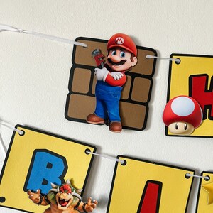 Super Mario Bros Birthday Banner | Mario Birthday Party Banner | Mario ...