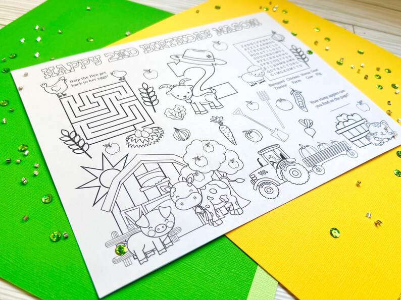 Barnyard Birthday Custom Activity Sheet | Farm Birthday Printable ...