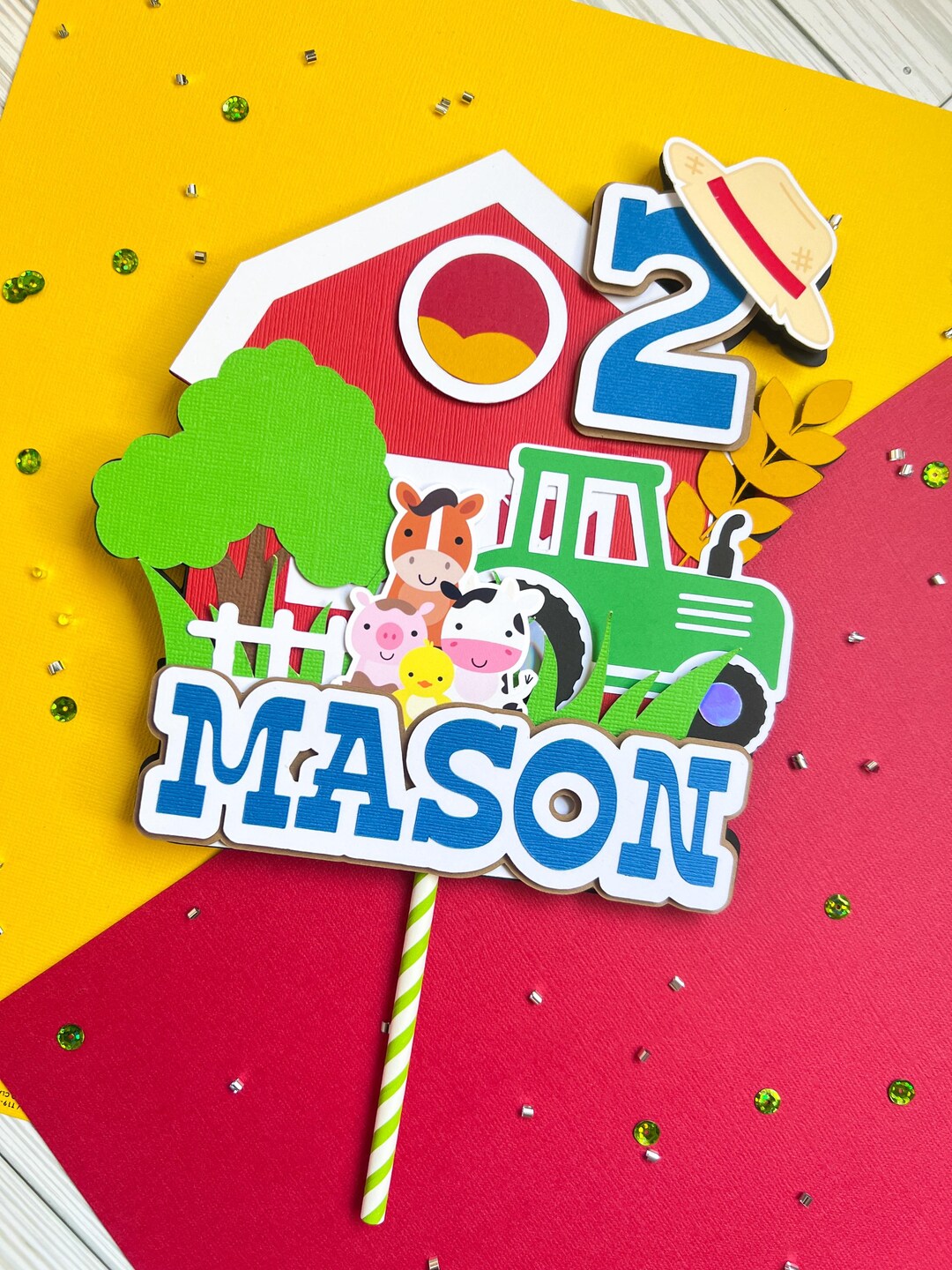 Barnyard Cake Topper | Farm Animal Cake Topper | Barnyard Birthday ...