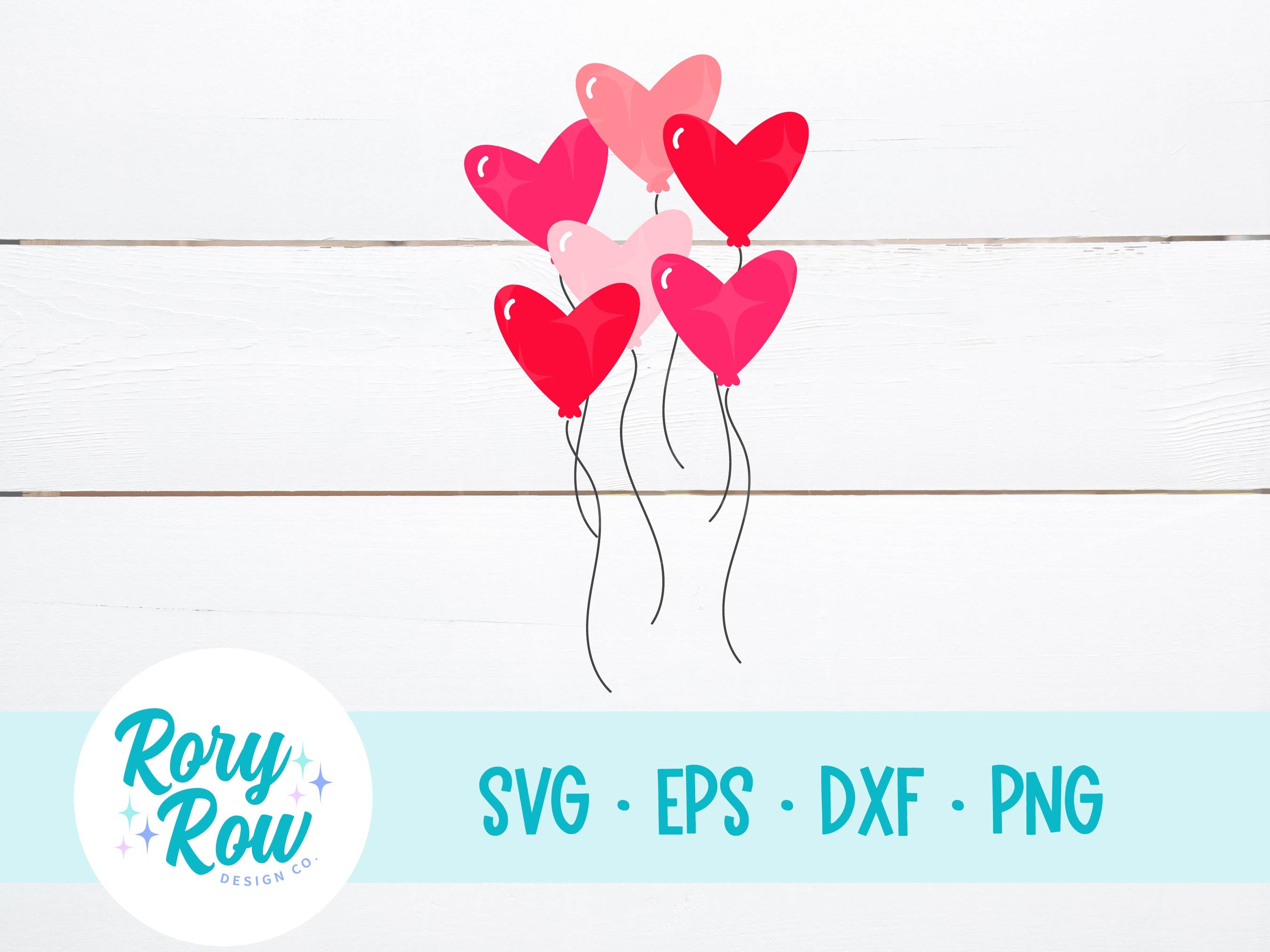 Heart Balloons Svgheart Balloons Pngvalentine's Day Svgkids Valentine's ...