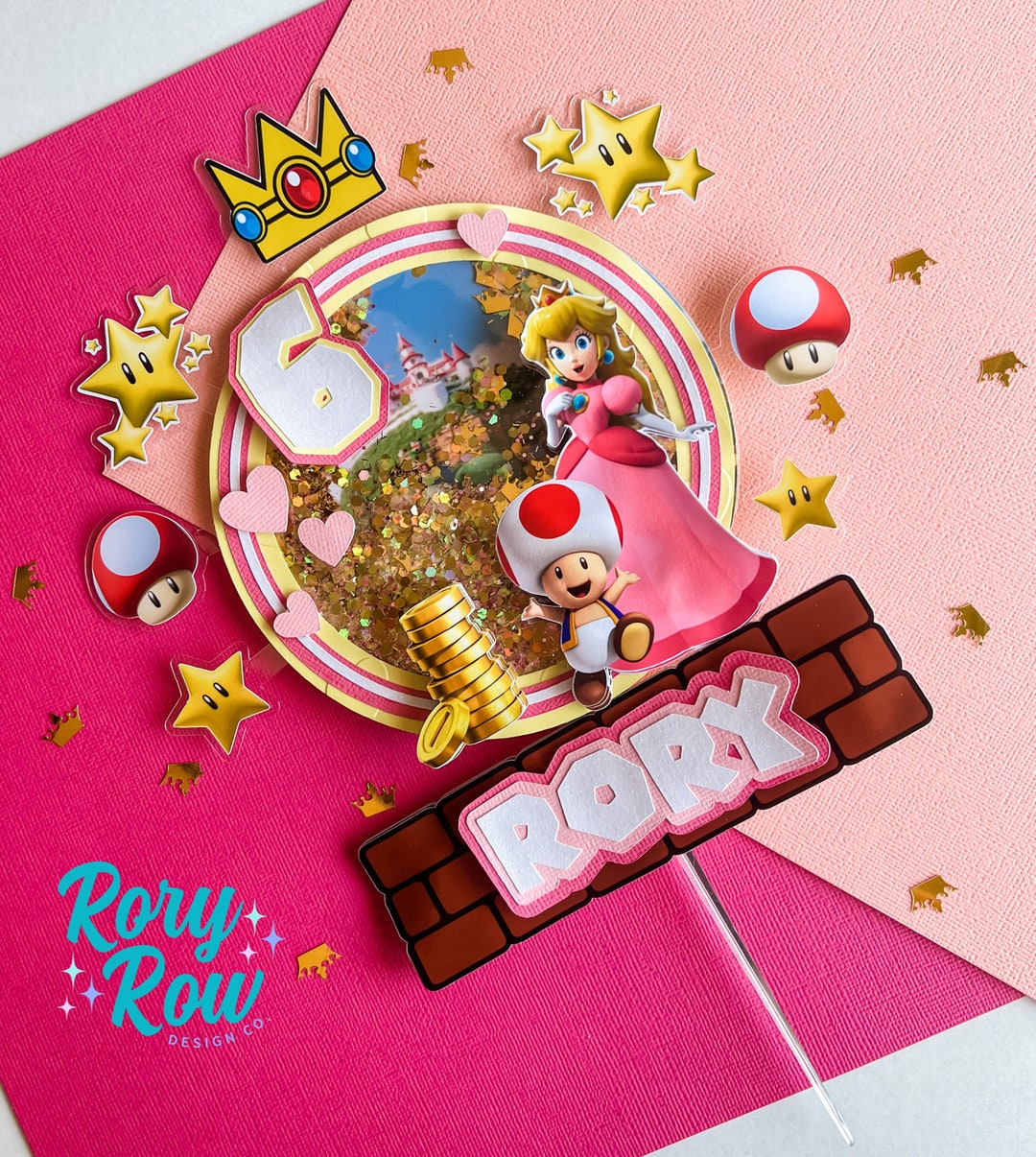 Buy Princess Peach Cake Topper Mario Cake Topper Super Mario Cake ...