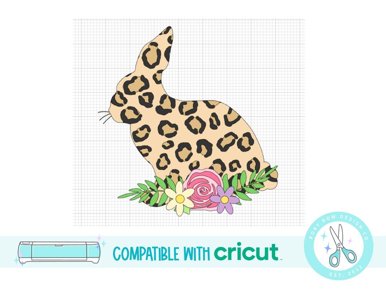 Floral Cheetah Bunny Svgeaster Bunny Svg Happy Easter Svg - Etsy