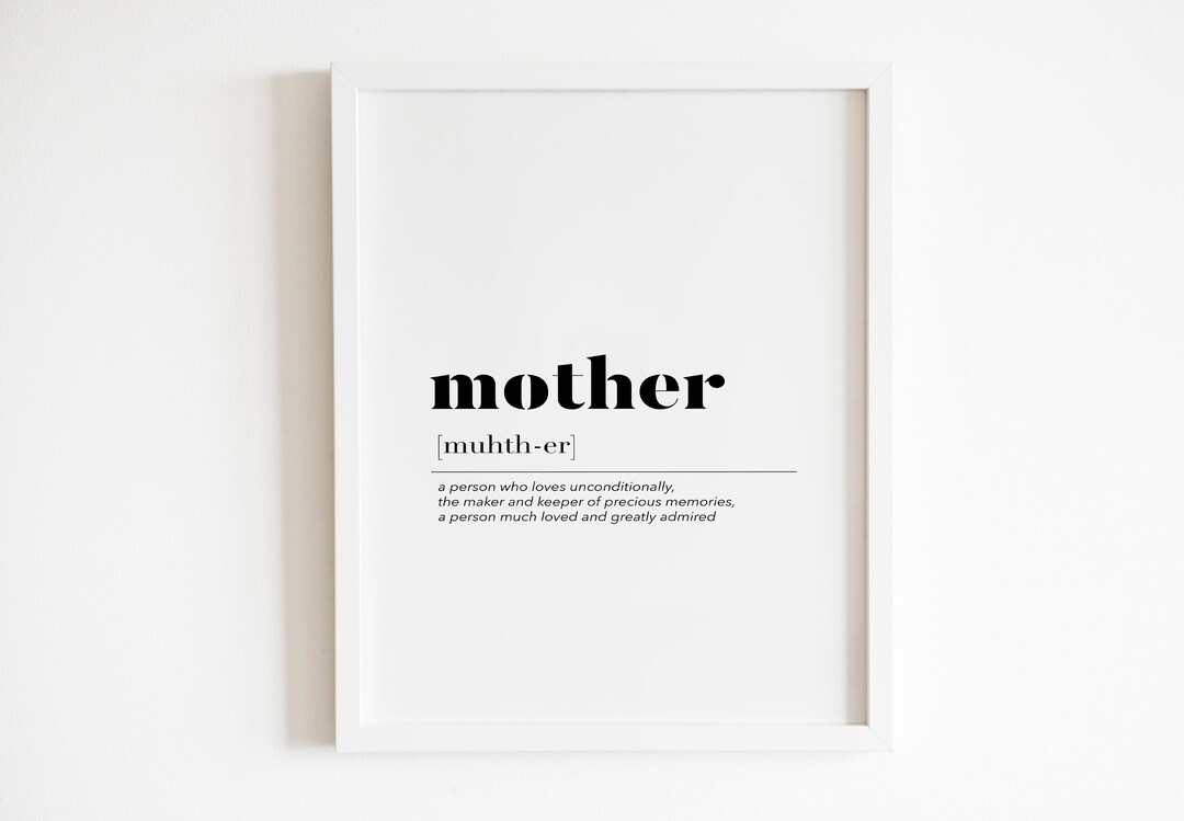 Mom Definition Wall Art Printable | DIGITAL Downloadable - Etsy