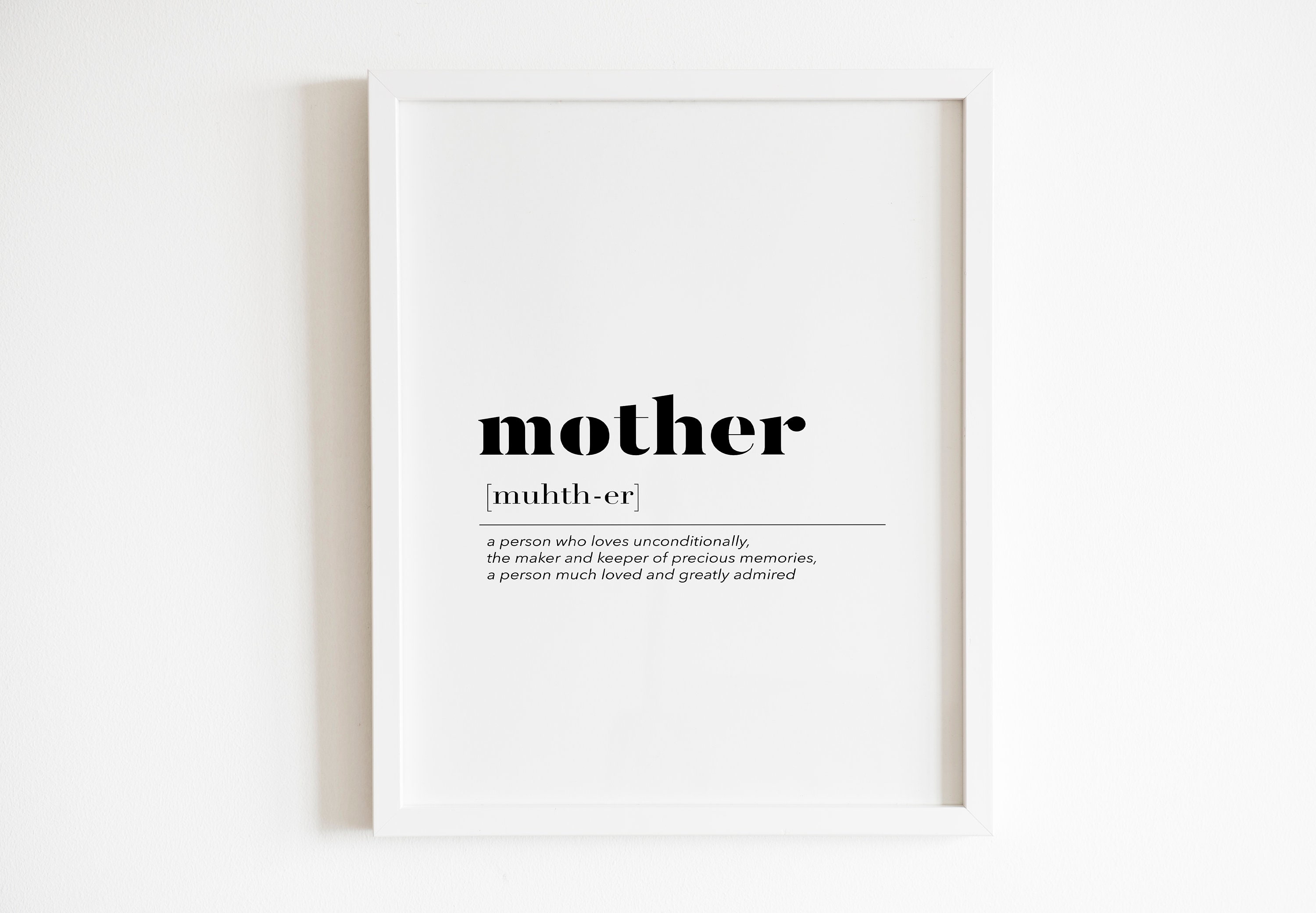 Mom Definition Wall Art Printable DIGITAL Downloadable - Etsy