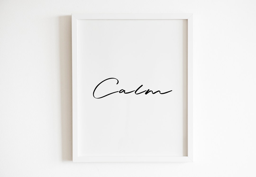 Calm Word Wall Art Printable DIGITAL Downloadable - Etsy