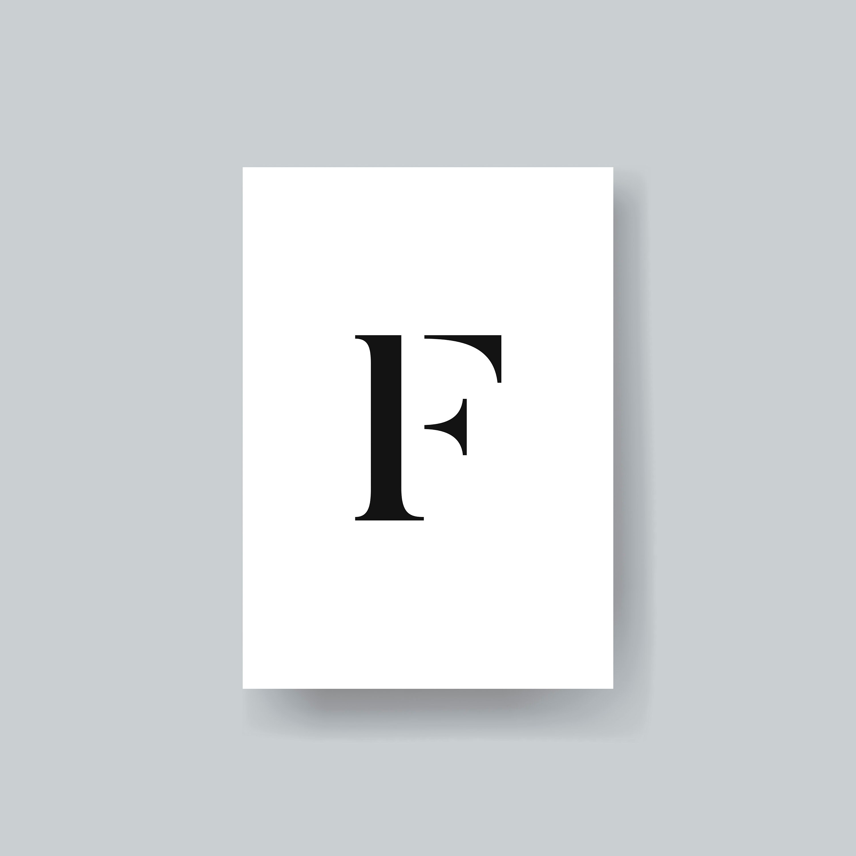 Letter F Wall Art Printable DIGITAL Downloadable - Etsy