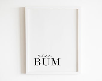 All Bums Welcome, Funny Bathroom Poster, Bathroom Sign, Body Positivity ...