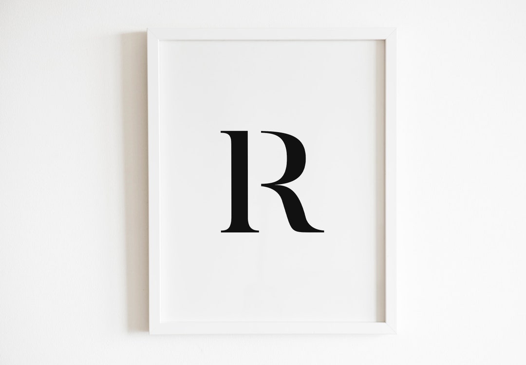 Letter R Wall Art Printable | DIGITAL Downloadable - Etsy