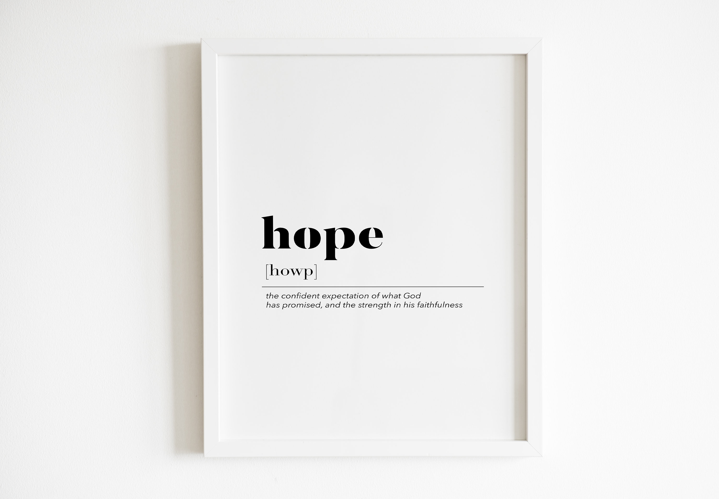 Hope Definition Wall Art Printable DIGITAL Downloadable - Etsy