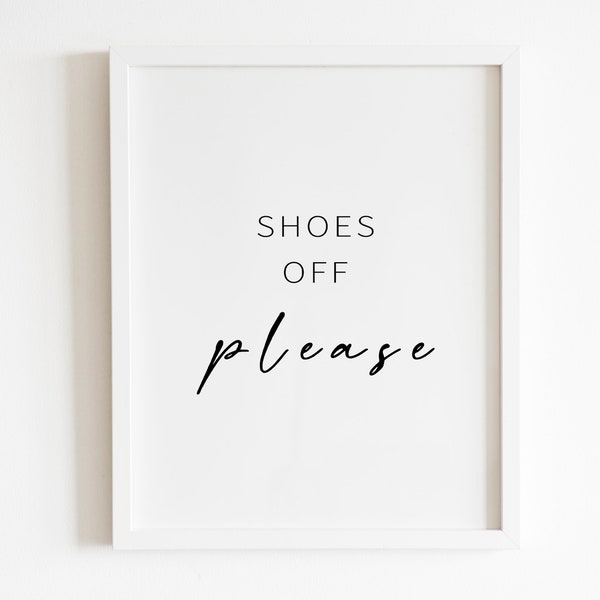 Shoes off Printable - Etsy