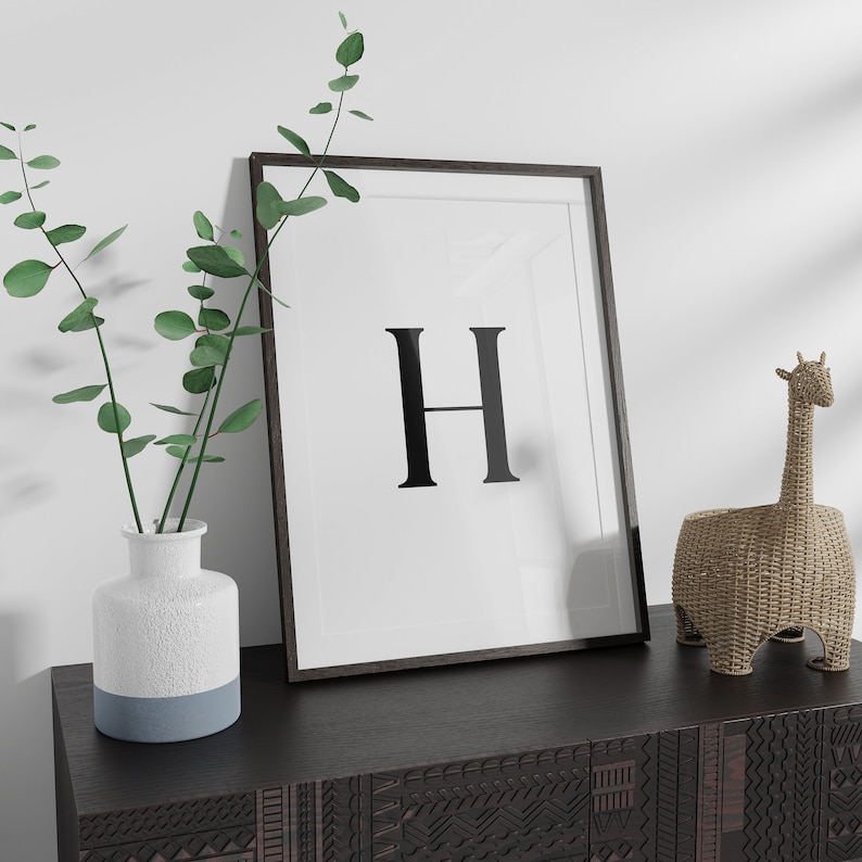 Letter H Wall Art Printable DIGITAL Downloadable - Etsy