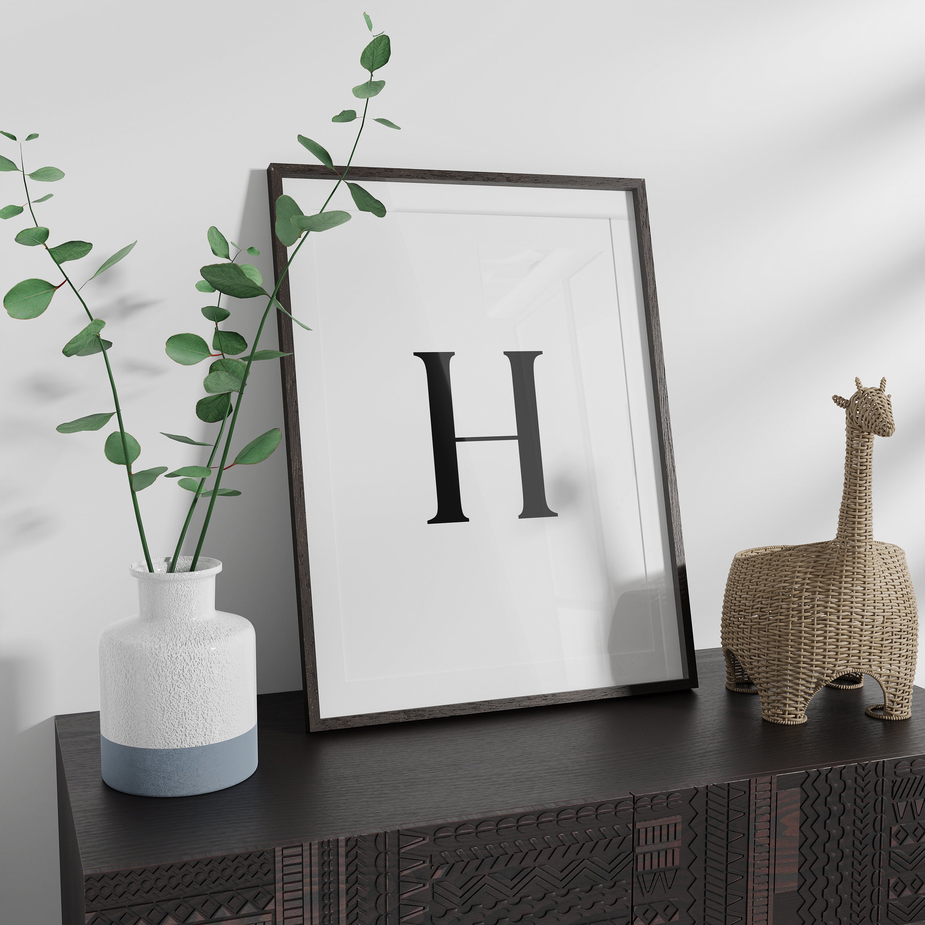 Letter H Wall Art Printable DIGITAL Downloadable - Etsy