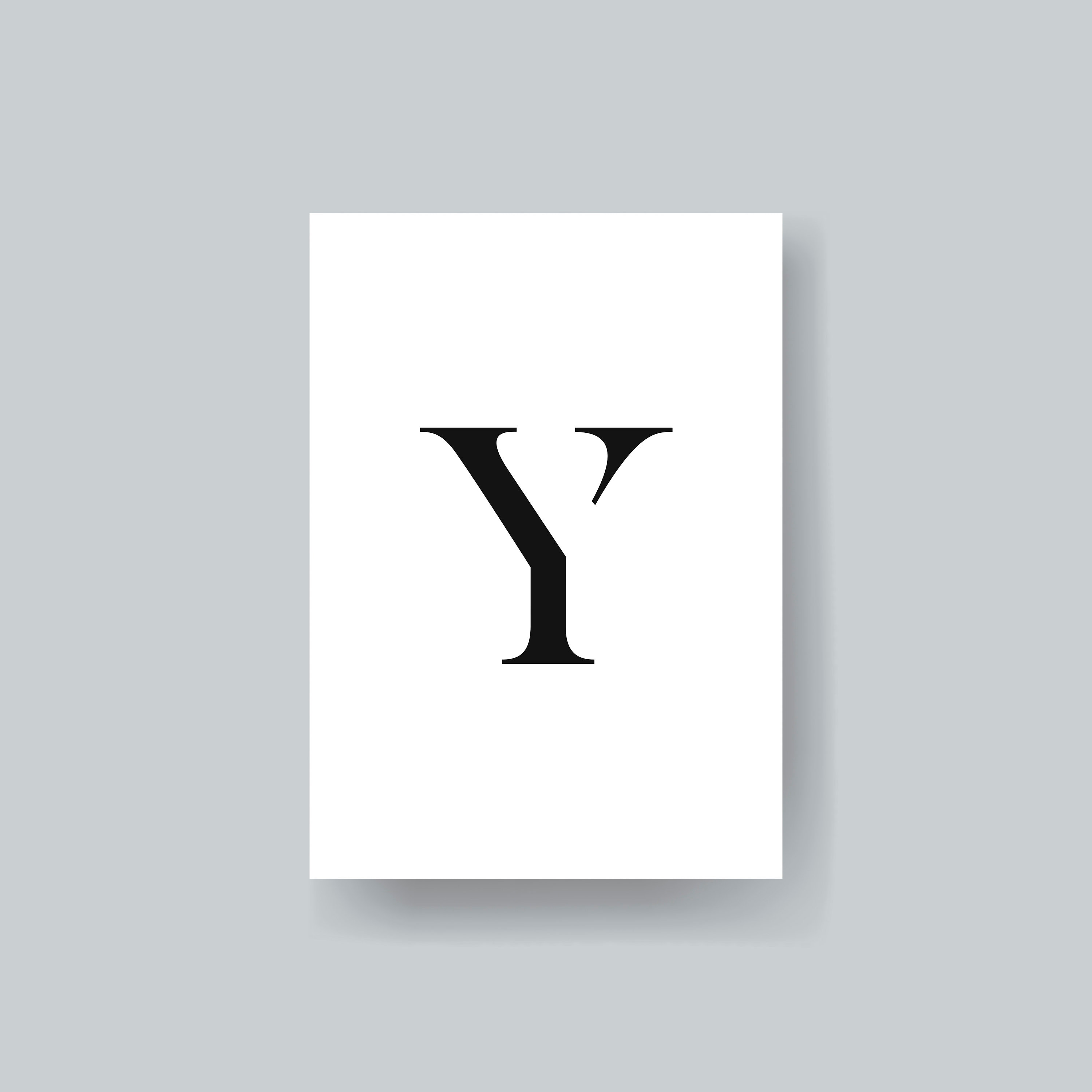 Letter Y Wall Art Printable DIGITAL Downloadable - Etsy