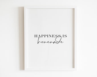 Happiness is Homemade Printable. Quote Print. Printable Wall Art ...