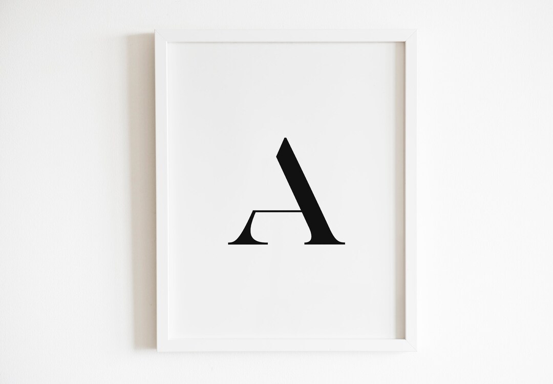 Letter A Wall Art Printable DIGITAL Downloadable - Etsy