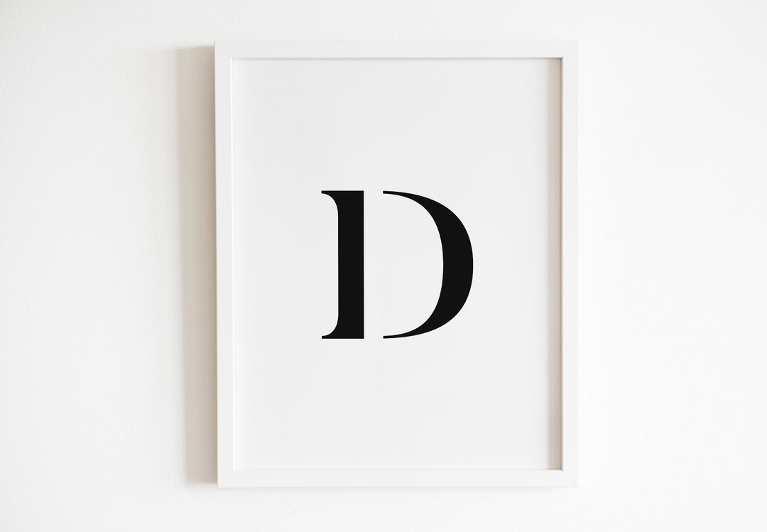 Letter D Wall Art Printable | DIGITAL Downloadable - Etsy