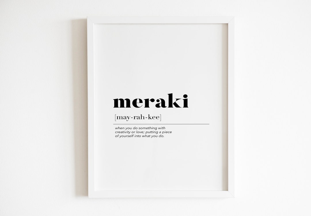 Meraki Definition Wall Art Printable | DIGITAL Downloadable - Etsy